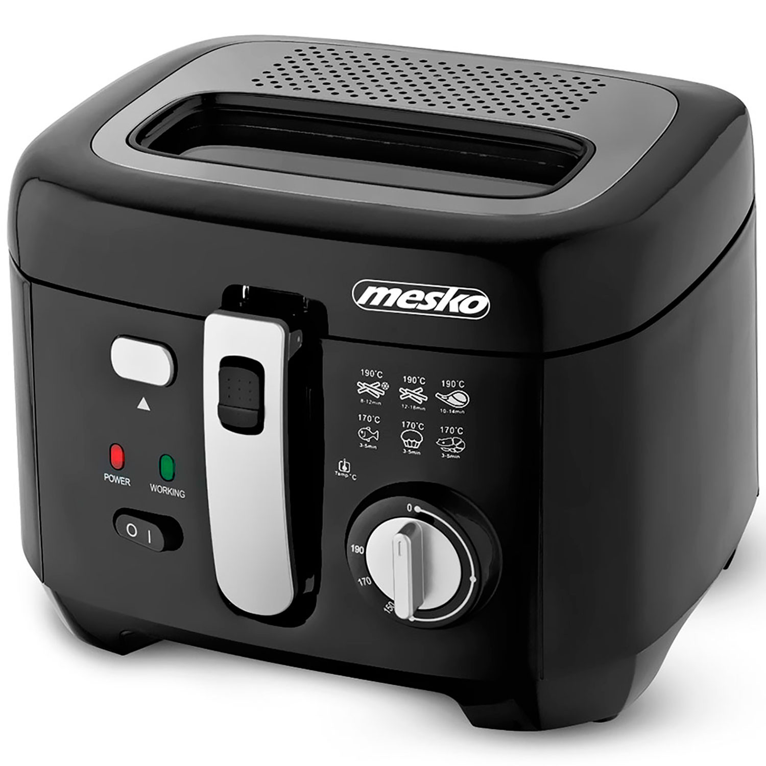 Mesko MS4908 Freidora Aceite Eléctrica 2,5 Litros, Pequeña, Temperatura ...