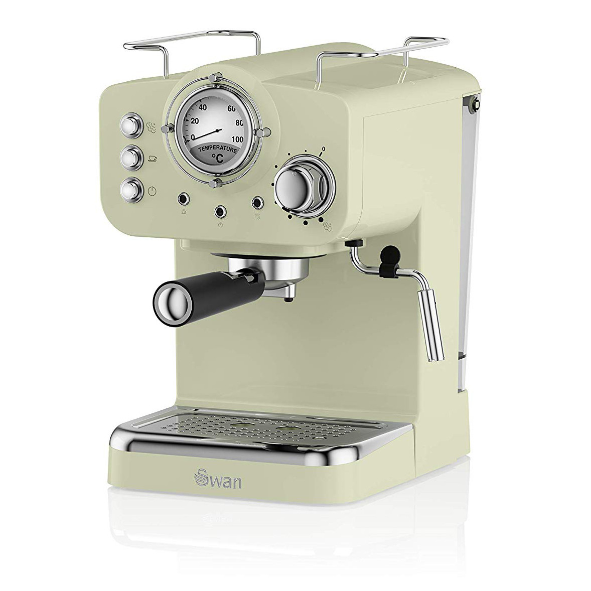 Swan Retro SK22110GN Cafetera Express para Espresso y Cappucino, 15 ...